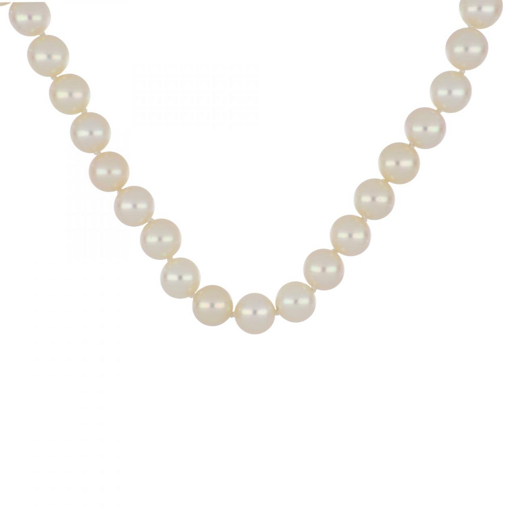 Tiffany & Co. White 14K Gold Opera Length Strand with Diamonds ...