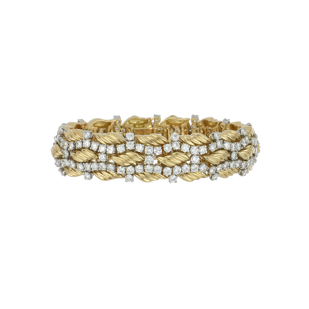 Vintage Neiman Marcus 18K Gold Diamond Bracelet – Tenenbaum Jewelers